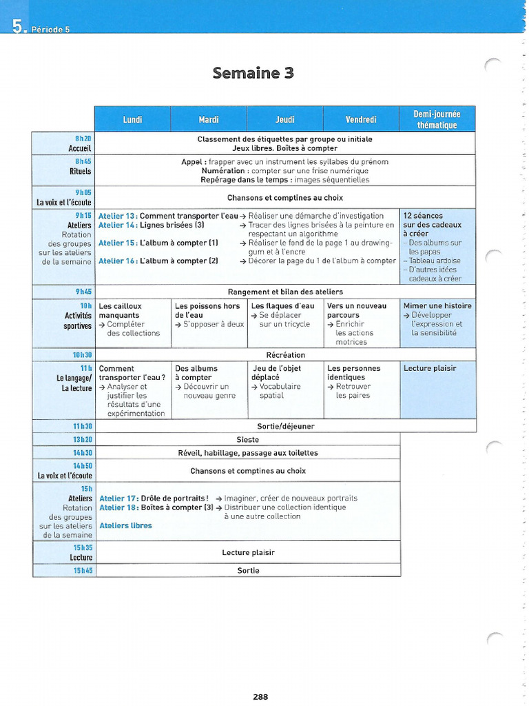 Période 5 - Semaine 29 | PDF