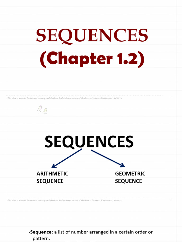 2. SEQUENCE_LECTURE (SLIDE) | PDF | Mathematics | Arithmetic