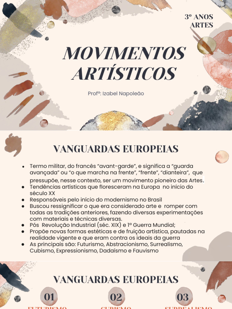 Vanguarda Europeia nas Artes do Século XX | PDF | Modernismo | Arte ...