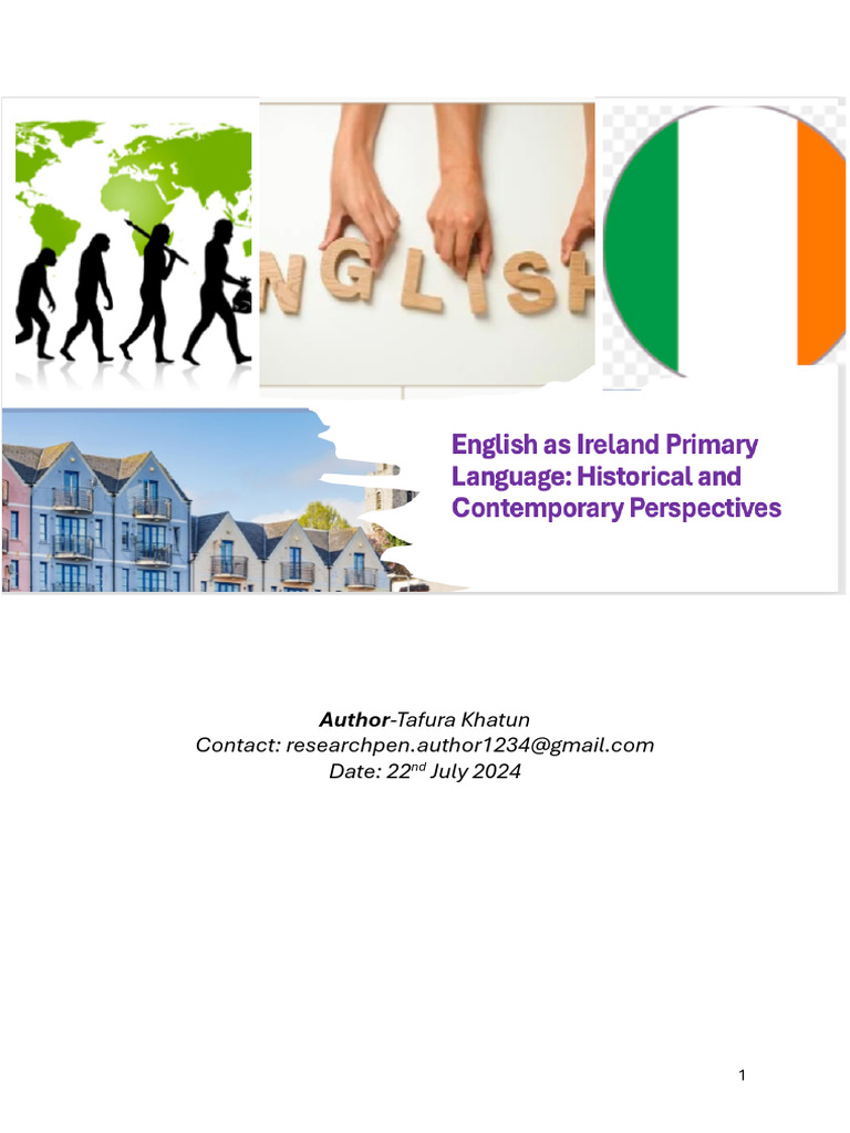 English As Ireland Primary Language - Historical and Contemporary ...
