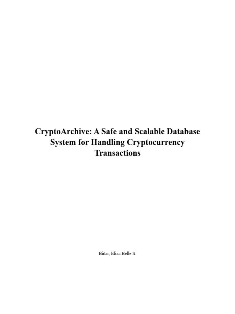 Secure, Scalable Crypto Database System | PDF | Computer Security ...