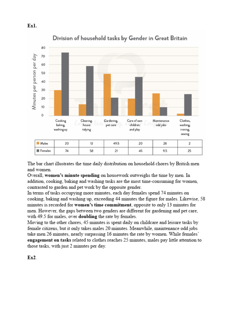 Task 1 - Comparing - Ví Dụ Mẫu Cô Ly | PDF | Australians | Australia