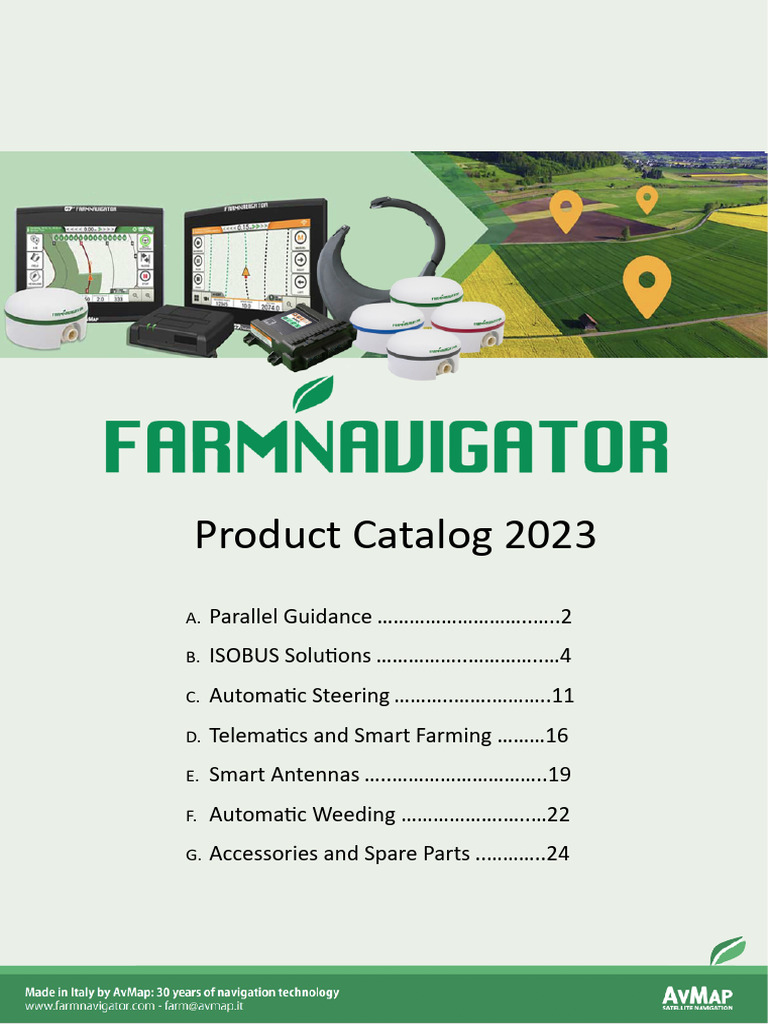FARMNAVIGATOR ProductCatalog2023 2024 | PDF | Agricultural Machinery | Heavy Equipment