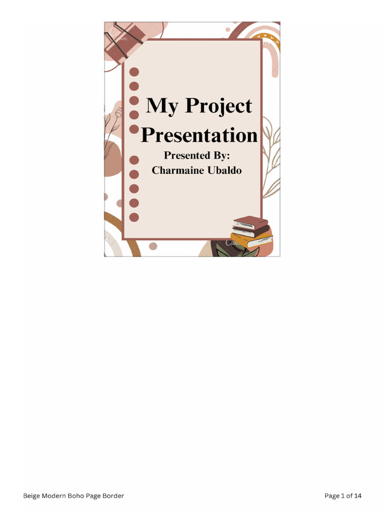 Beige Modern Boho Page Border | PDF