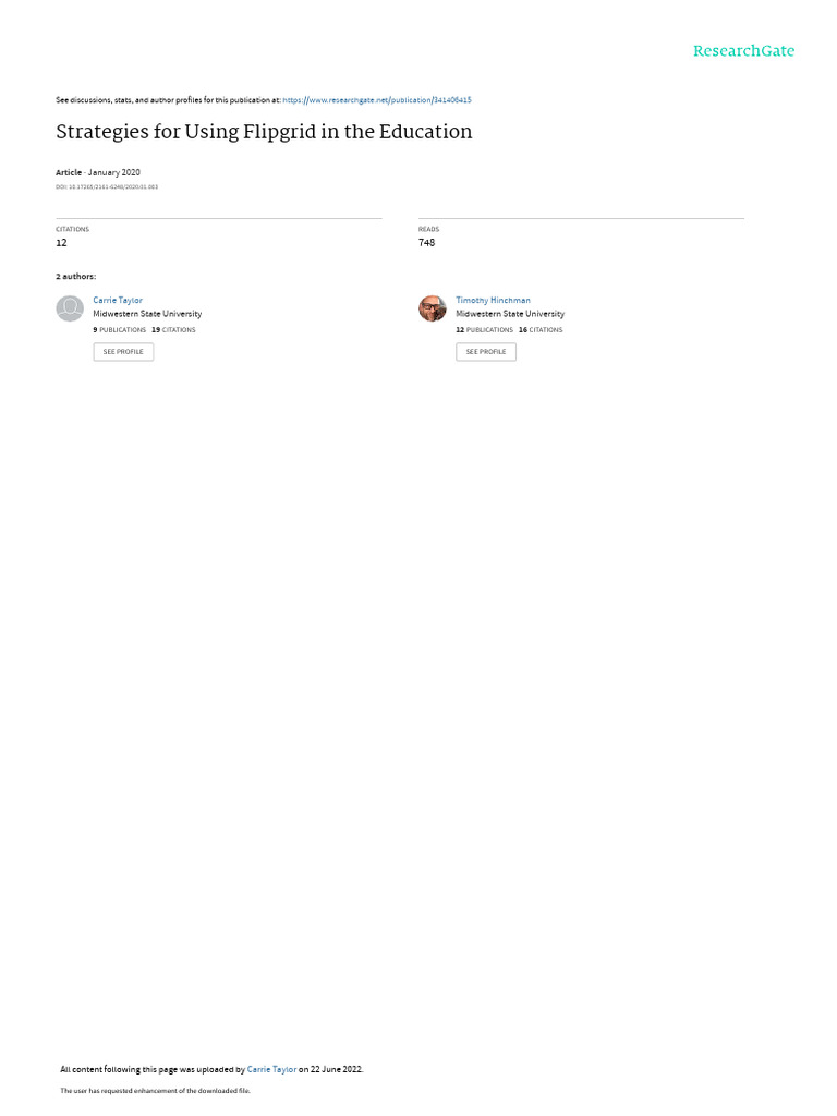 Strategies For Using Flipgrid in The Education | PDF | Educational ...