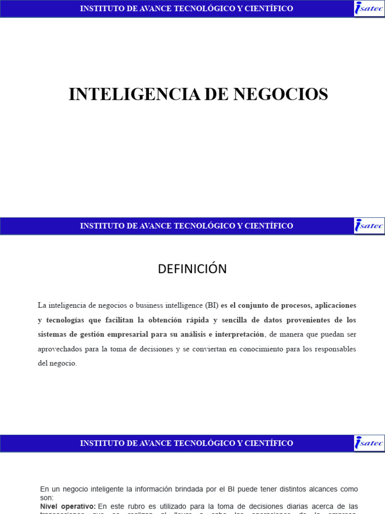 Sem13 2 InteligenciaNegocios | PDF | Inteligencia de negocios | Business