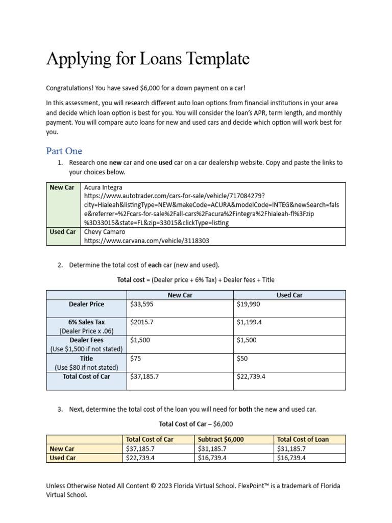Applying - For - Loans - Assessment 1 | PDF | Annual Percentage Rate ...