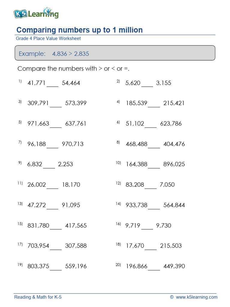 Comparing Numbers | PDF
