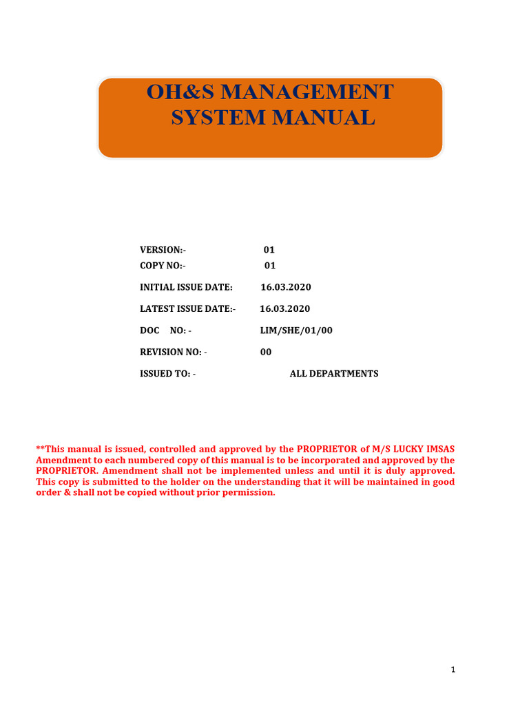 Lucky Imsas Manual | PDF | Occupational Safety And Health | Risk