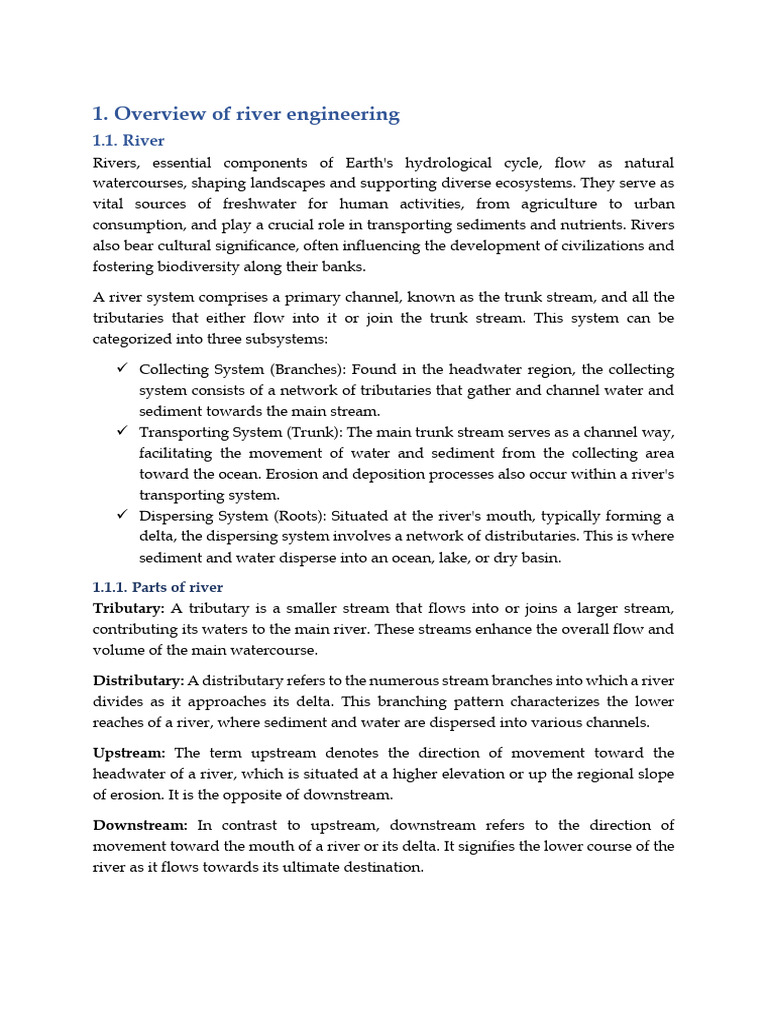 Overview of River Engineering | PDF | River | River Delta