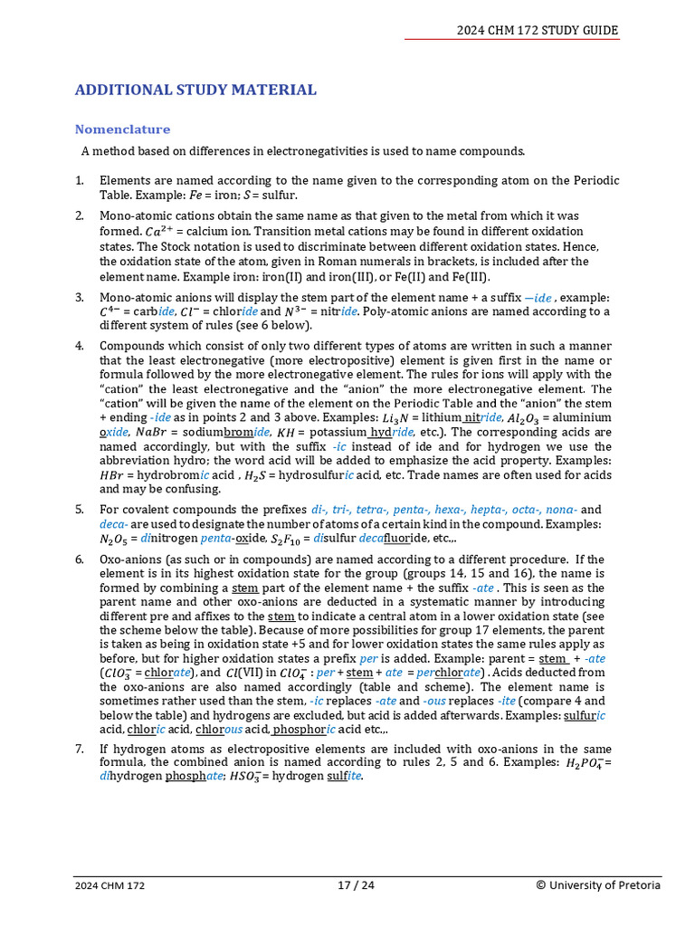 Additional Material | PDF | Salt (Chemistry) | Acid