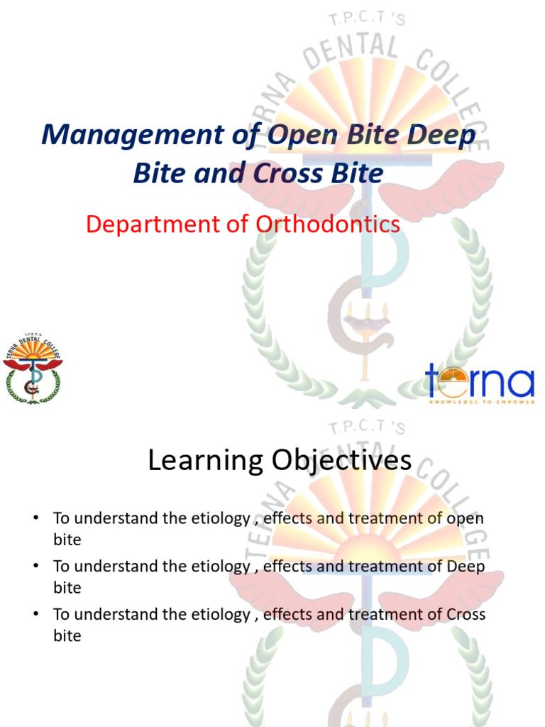 38 Management Of Open Bite Deep Bite And Crossbite Pdf Dentistry