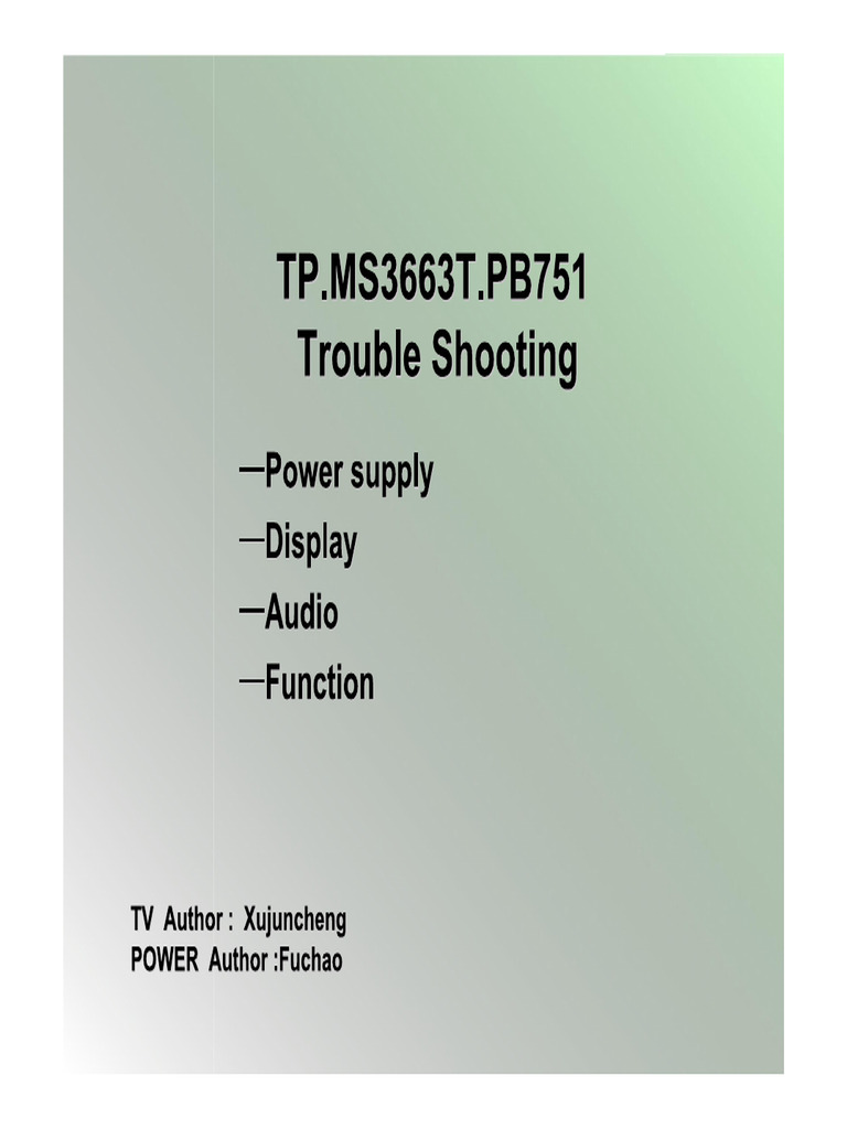TP MS3663T PB751+Schematic+Diagram | PDF