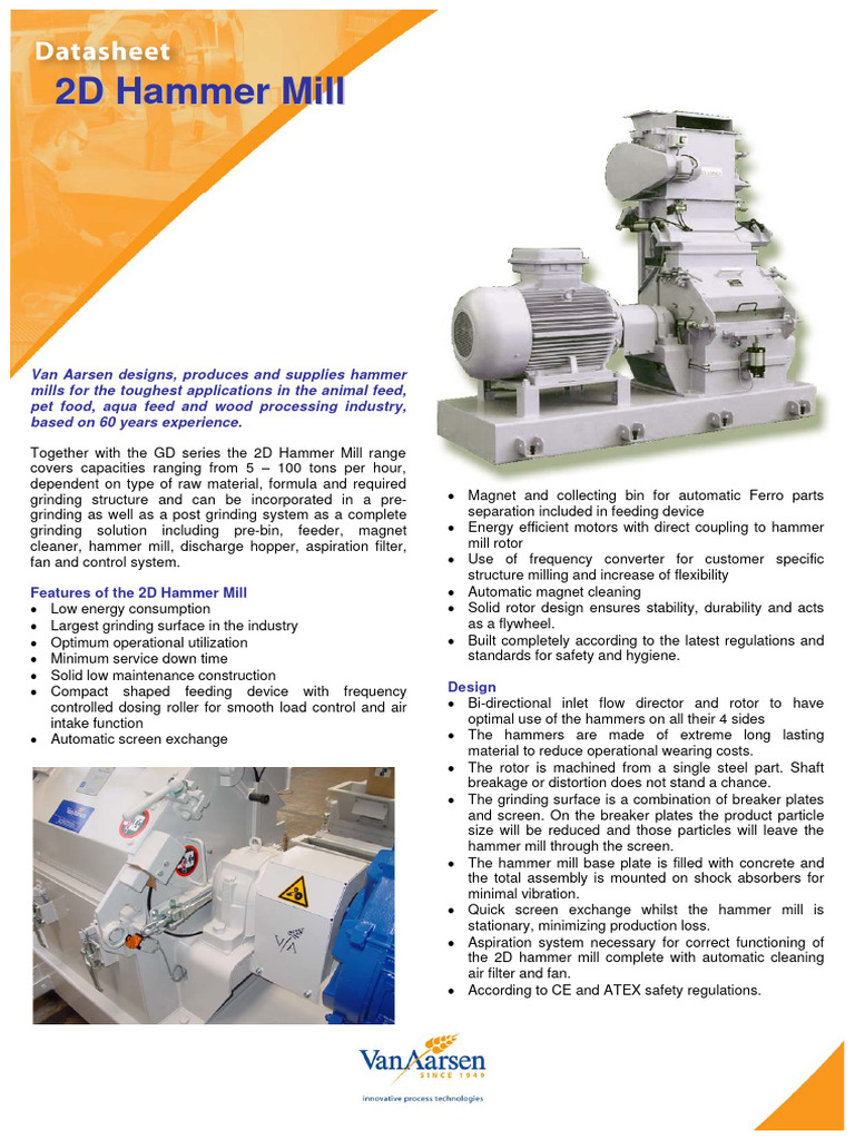 gb_hmm_datasheet_hammer_mill_2d_1400 | PDF | Mill (Grinding ...