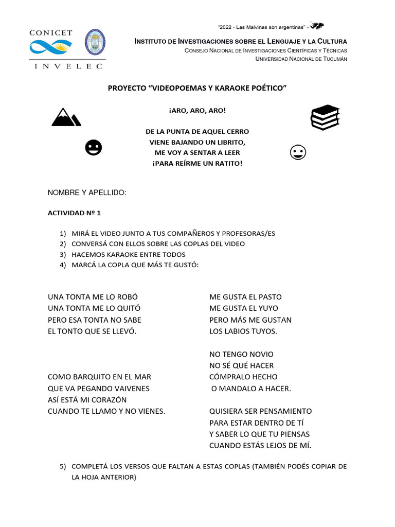 Anexo - Actividades para Estudiantes - 1 - 2 - 3 | PDF | Artes del ...