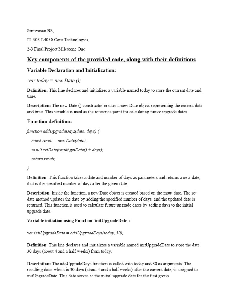 2 3 Final Project Moduleone Code Explanation Pdf Parameter Computer Programming