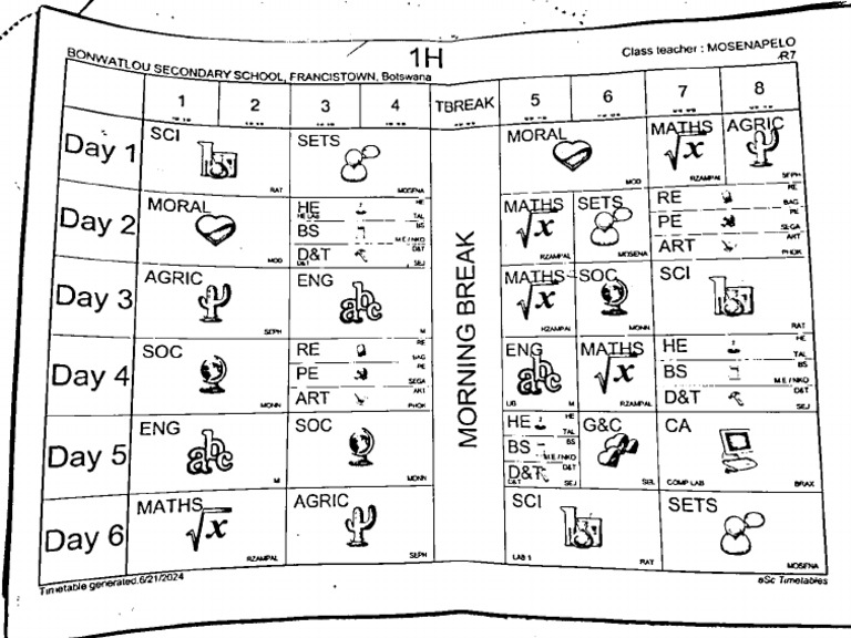 Timetable | PDF