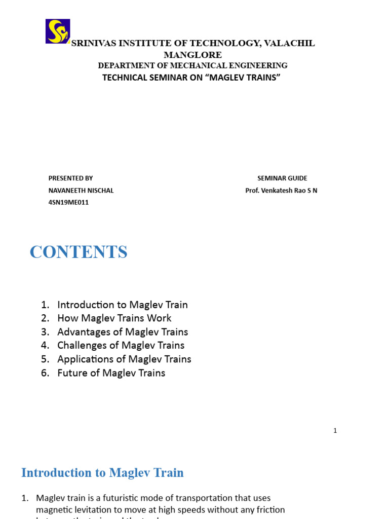 Navaneeth Nischal-Seminar | PDF | Train | Transport