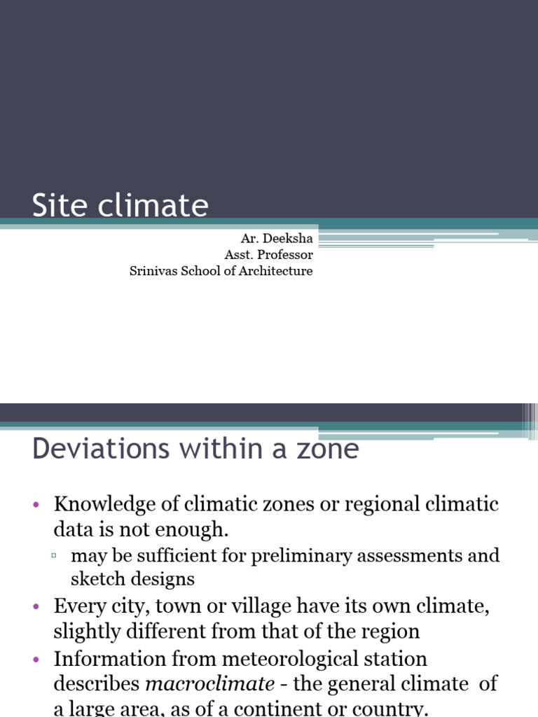Understanding Microclimates in Design | PDF | Humidity | Wound