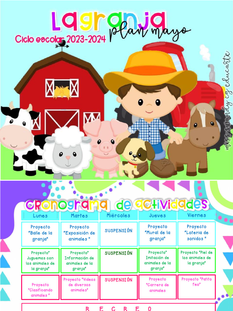 Plan Ejemplo La Granja Segunda Quincena SCG Educarte | PDF ... Plan Ejemplo La Granja Segunda Quincena SCG Educarte | PDF ...