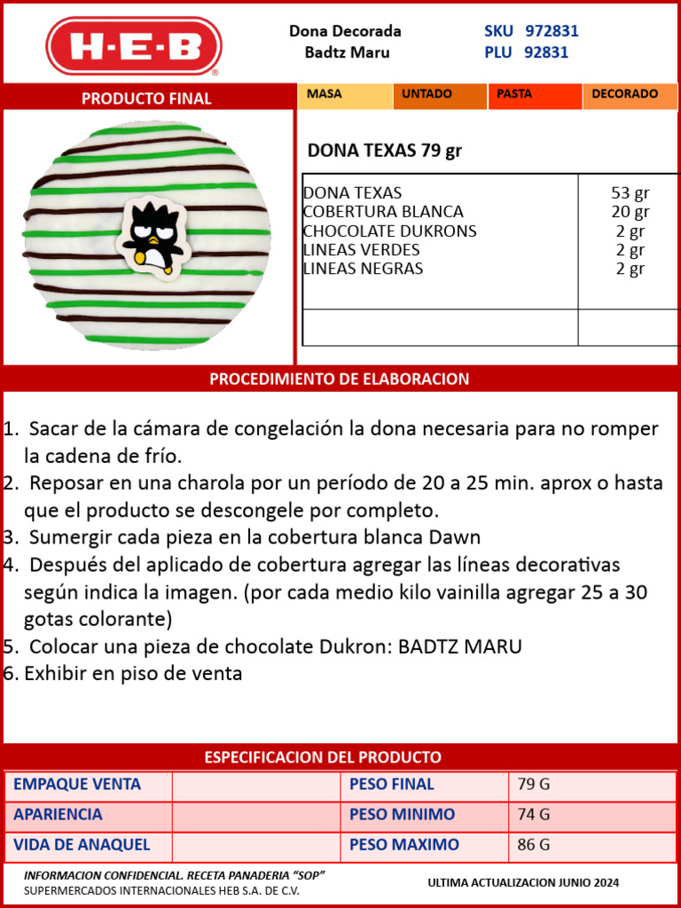 Donas Decoradas HEB: Instrucciones | PDF | Industria de alimentos ...