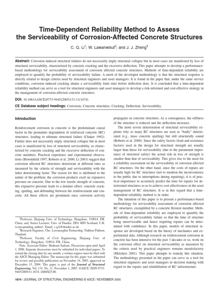 Li Et Al. - 2005 - Time-Dependent Reliability Method To Assess The Se | PDF | Fracture ...