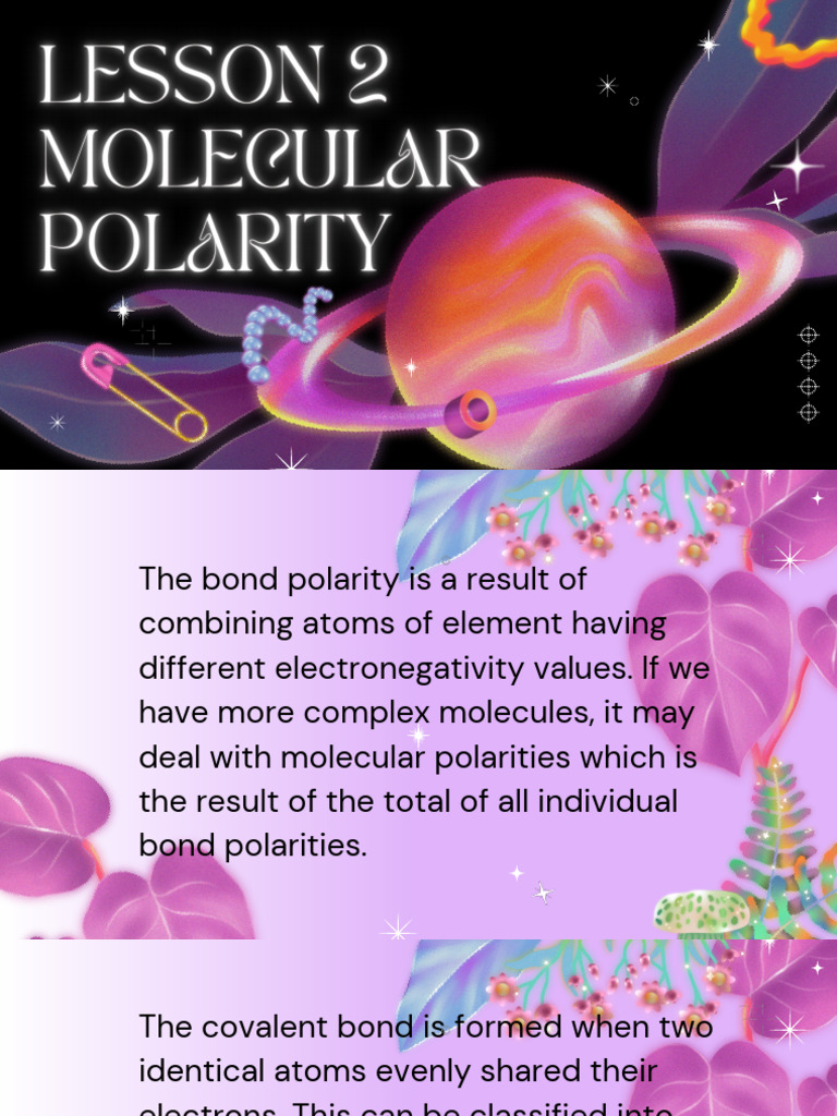 Lesson 2 | PDF | Chemical Polarity | Chemical Bond