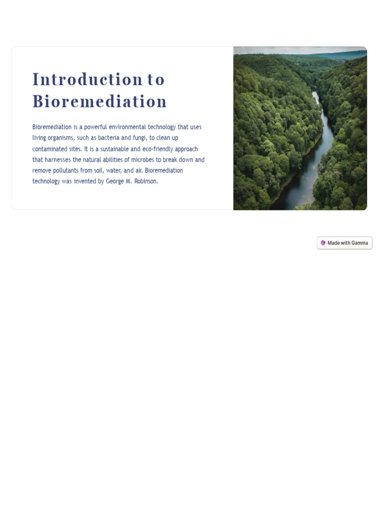 Introduction To Bioremediation | PDF | Environmental Remediation ...