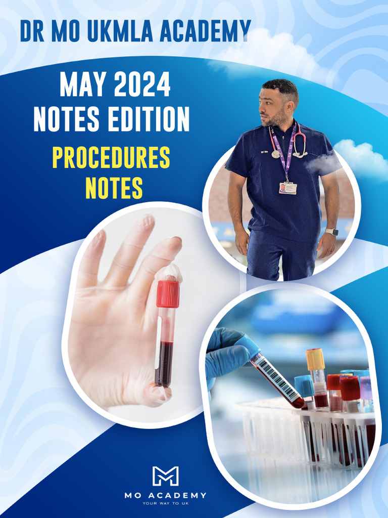 UKMLA MAY 2024 (Procedures) | PDF | Pulse | Arm