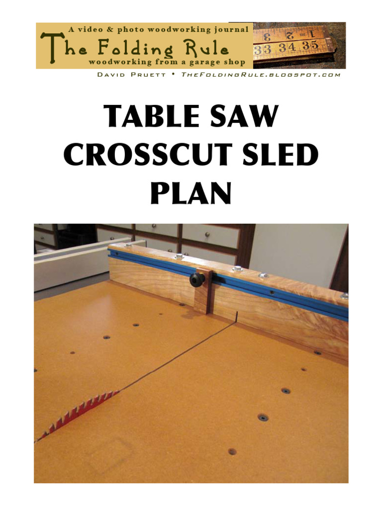 Crosscut Sled 2 | PDF