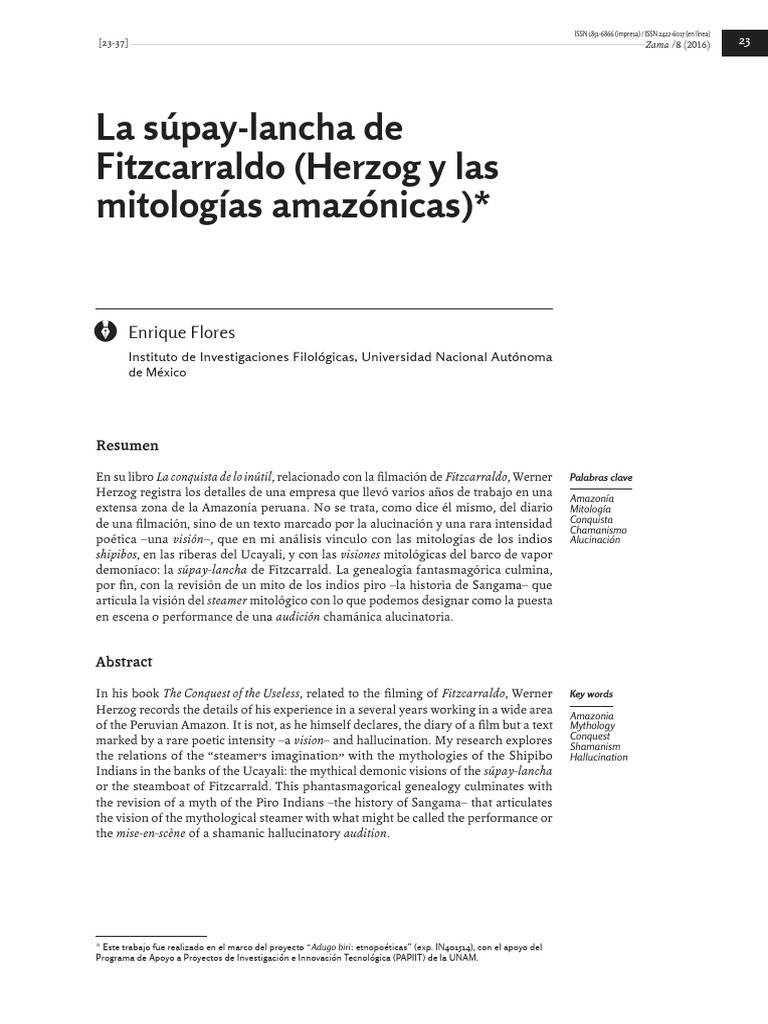 Fitzcarraldo Herzog | PDF