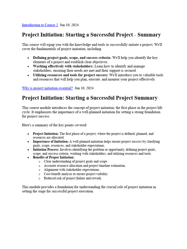 Course 2 | PDF | Goal | Project Management