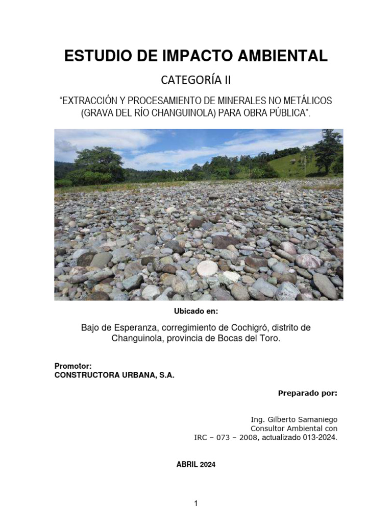 Estudio de Impacto Ambiental: Categoría Ii | PDF | Evaluación de ...