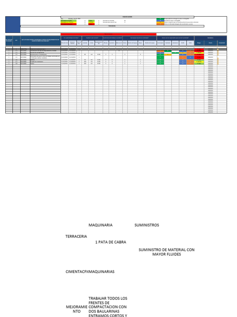 FORMATO PARA Plan de Accion | PDF