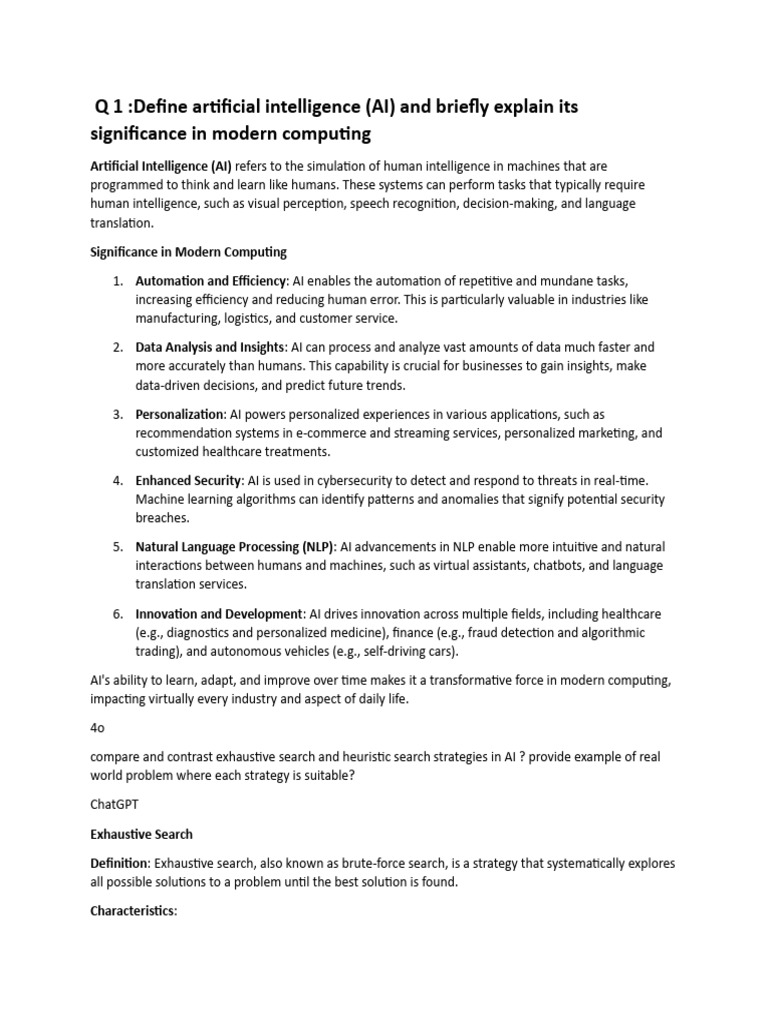 AI Paper Solution | PDF | Genetic Algorithm | Mathematical Optimization