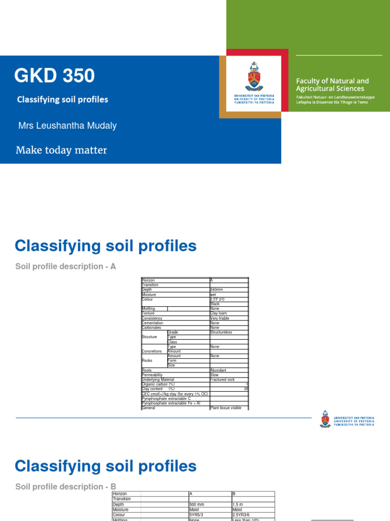 GKD350 SoilProfiles 2 2024 | PDF | Soil | Loam