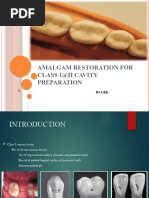 Class II Amalgam Cavity Preparation | PDF | Tooth | Dentistry