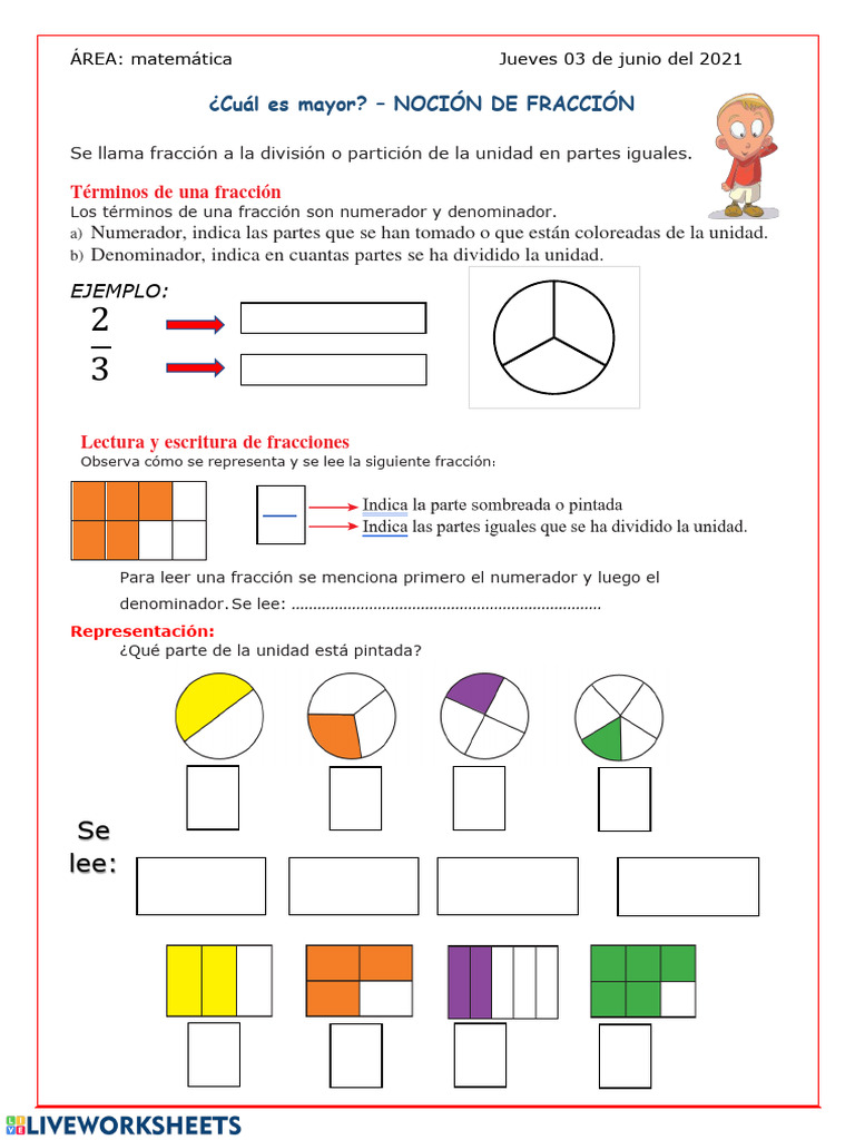 Olimpiada Lectura y Escritura de Fracciones | PDF