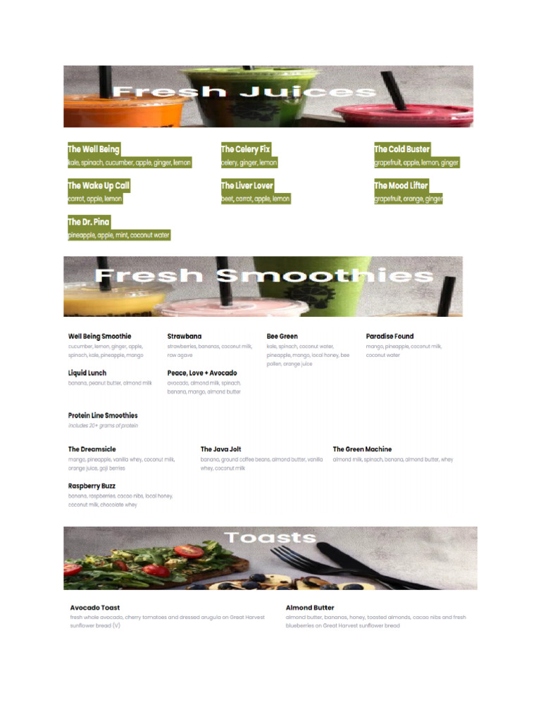 Food Menu | PDF
