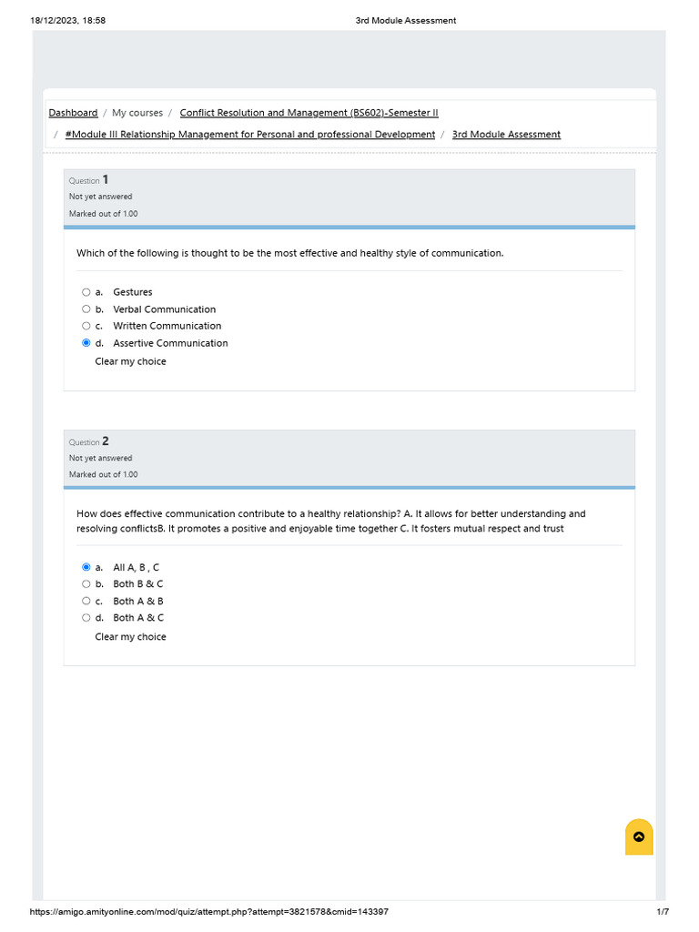 CRM 3rd Module (30 Marks) | PDF | Conflict Resolution | Communication