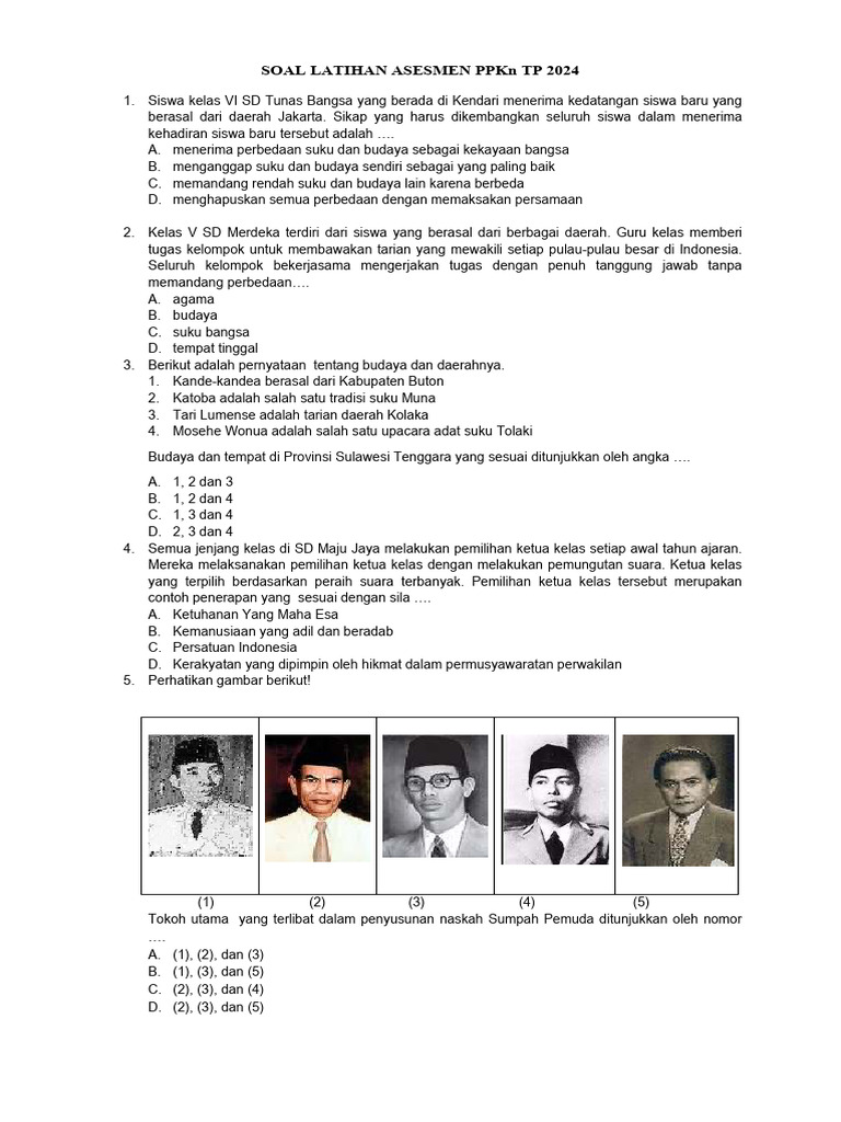 Soal Latihan PKN 2024 | PDF