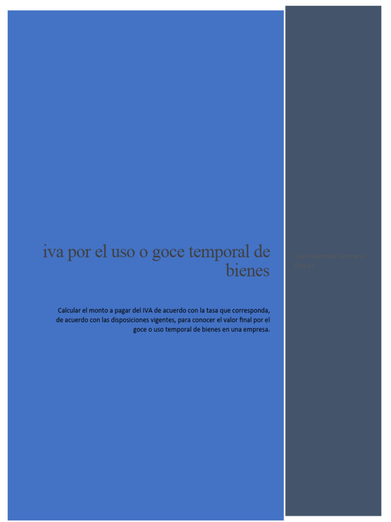 caso practico uso o goce temporal de bienes | Descargar gratis PDF | Impuesto sobre la renta ...