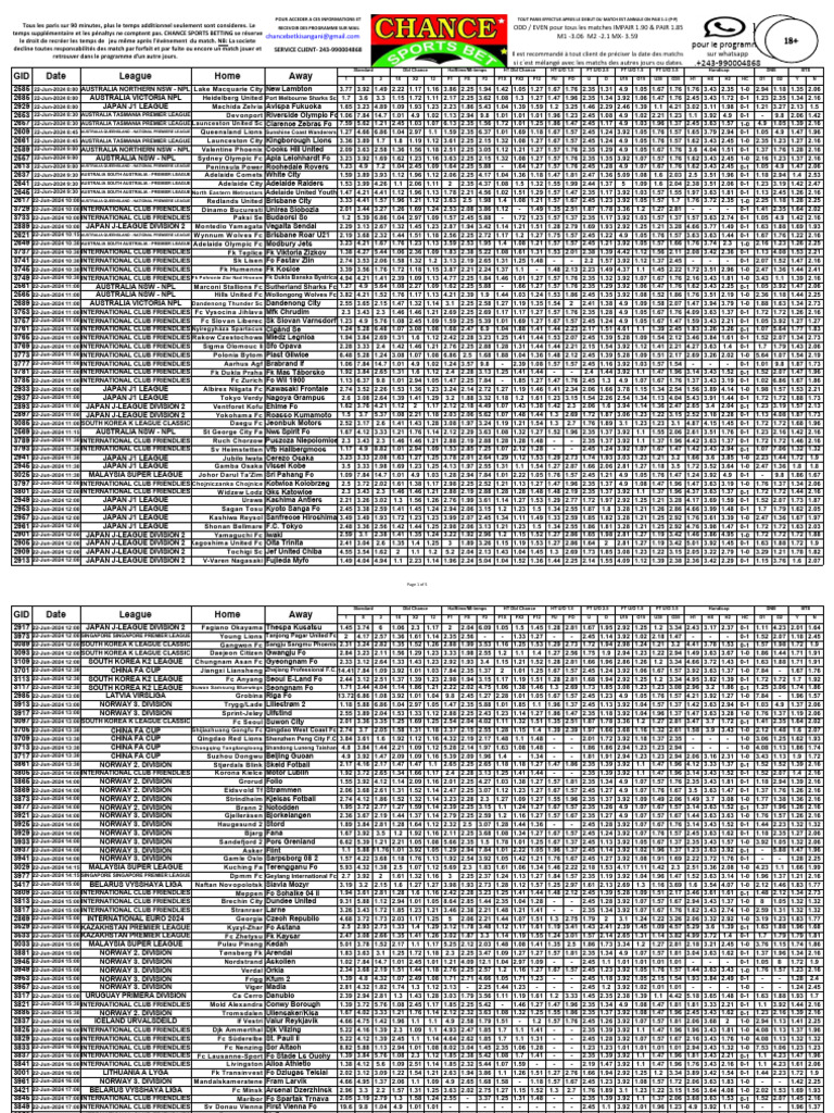Chance Client Le 22 | PDF | Association Football | Summer Sports