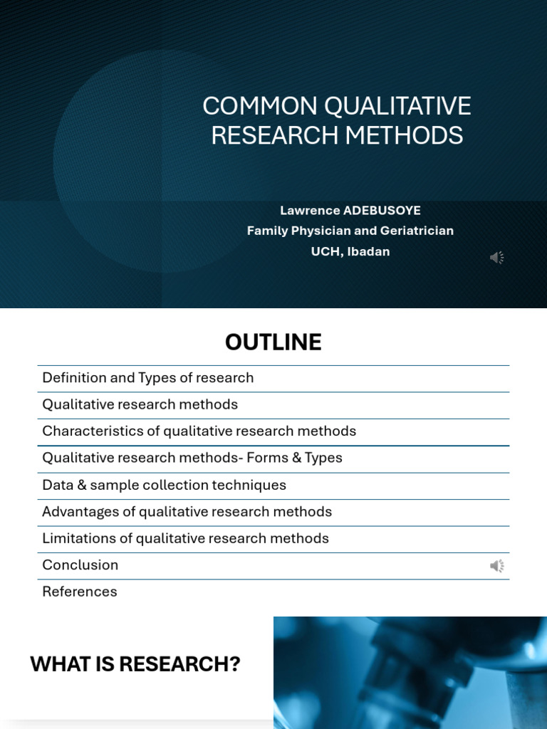 Qualitative Research Methods Overview | PDF | Methodology | Qualitative ...