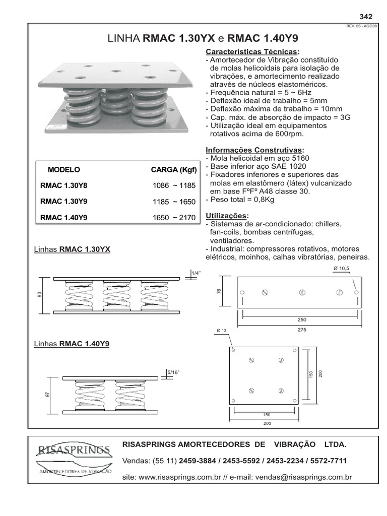 LINHA e RMAC 1.30YX RMAC 1.40Y9 | PDF | Mecânica Clássica | Engenharia ...