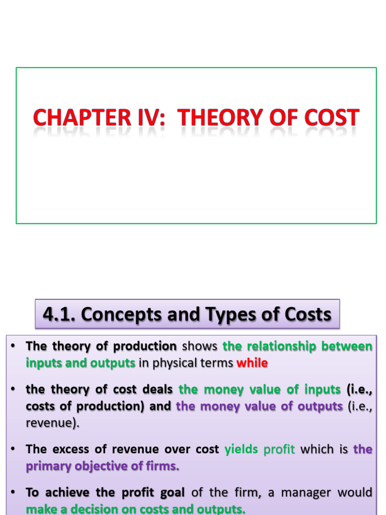 CH 4-Theory of Costs-2022 | PDF | Average Cost | Economies Of Scale