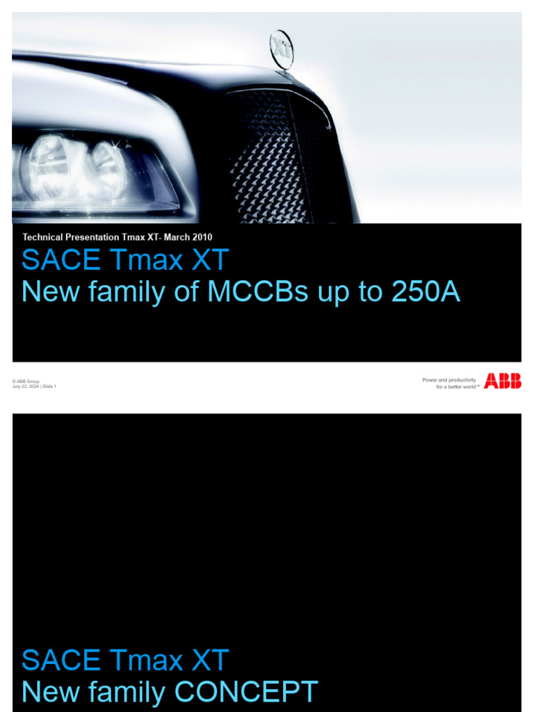 SACE Tmax XT: MCCBs Up to 250A | PDF | Electrical Engineering | Electronics