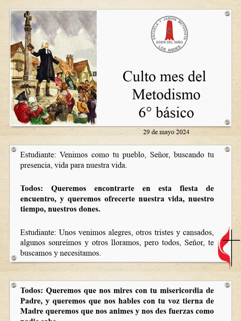 Culto Sexto Metodismo | PDF | Oración | Cristo (título)