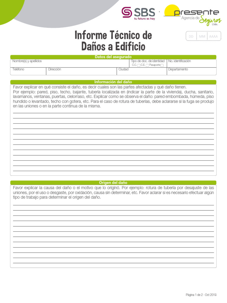Informe Tecnico de Danos Al Edificio | PDF