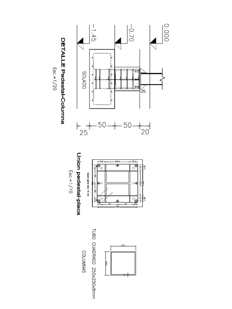 Detalle Zapata Pedestal | PDF